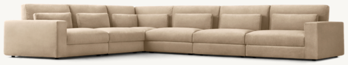 Lugano Modular 6 Piece L Sectional RH