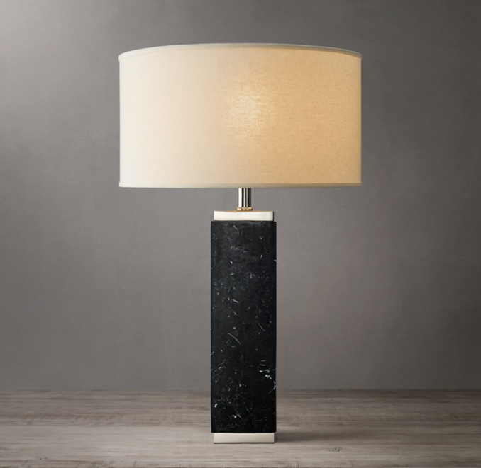 Square Column Marble Table Lamp