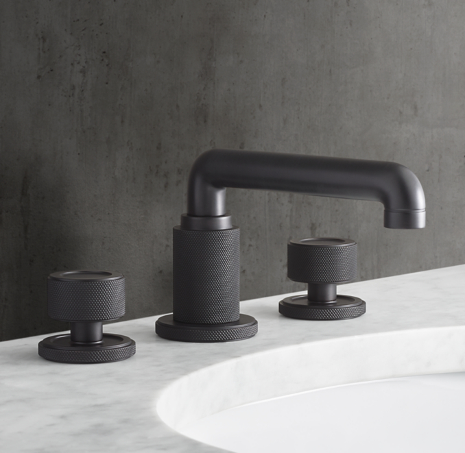 Lambeth Knurled Knob-Handle Low-Profile Widespread Faucet | RH