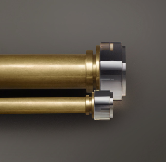 Lambeth Crystal Knob Finials (Set of 2)