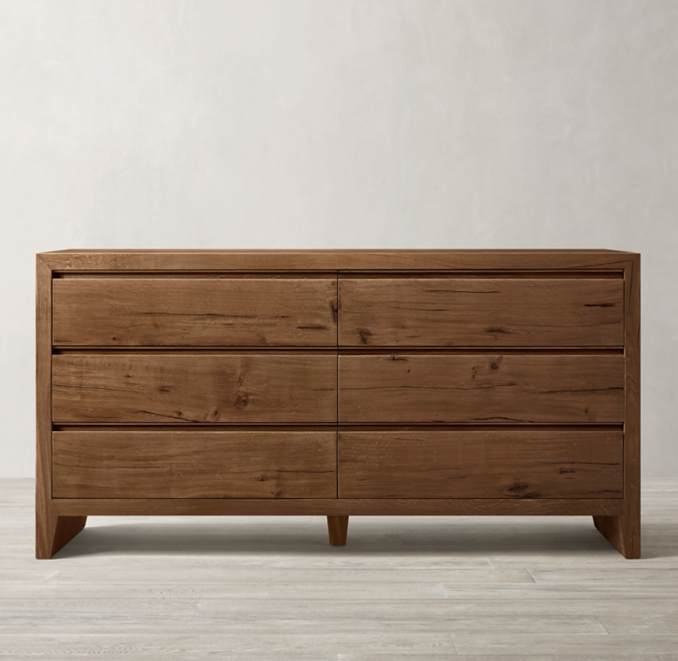 Wyeth Oak 6-Drawer Dresser