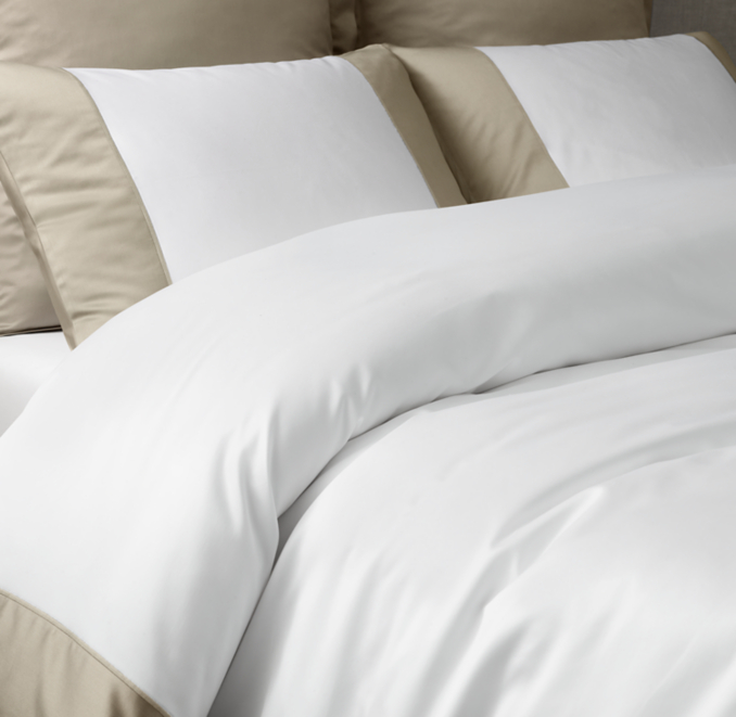 Italian 1000-Thread-Count Sateen Grand Border Duvet Cover | RH
