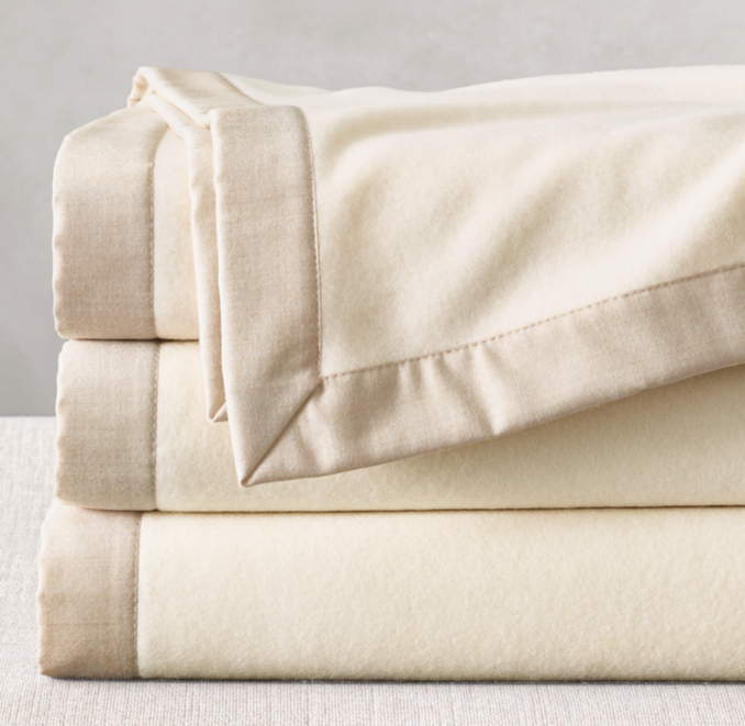 Luxe Cashmere Framed Throw Collection | RH