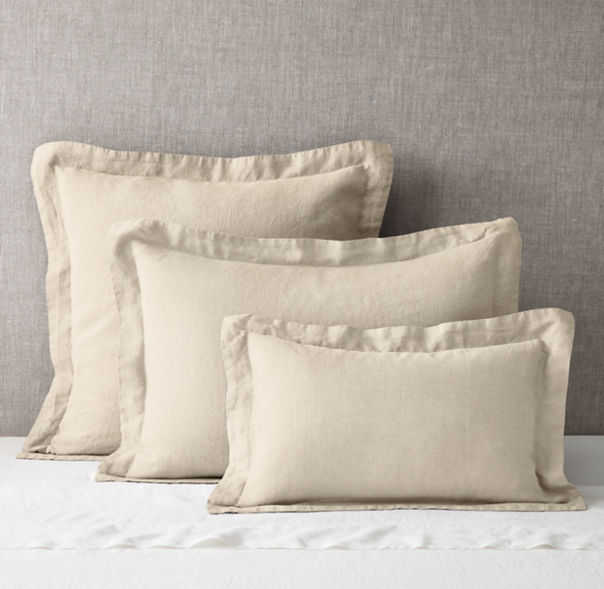 ORGANIC STONEWASHED BELGIAN FLAX LINEN SHAM