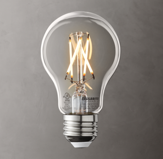 A19 Amber E26 Filament LED Bulb 4.5W | RH