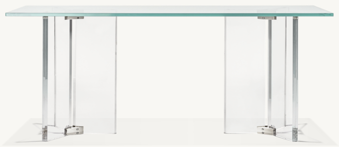 Lazio Acrylic And Glass Desk | RH
