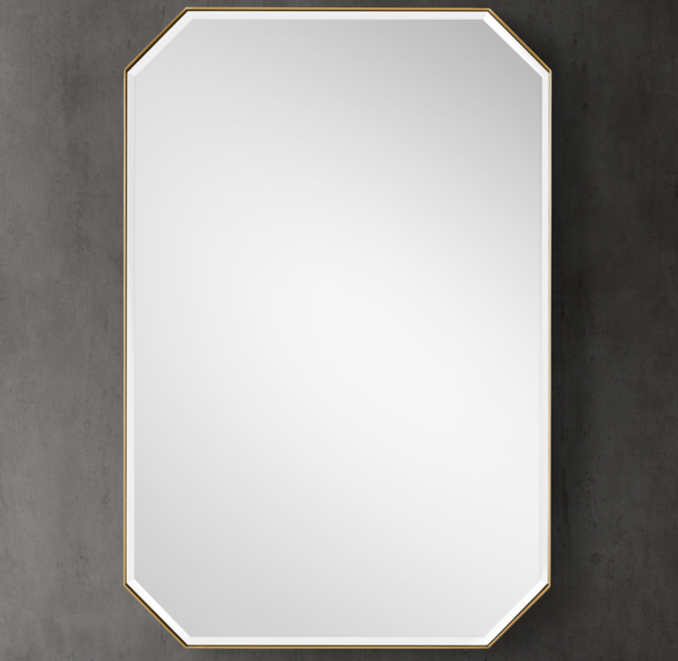 Lambeth Hex Rectangular Wall Mirror | RH