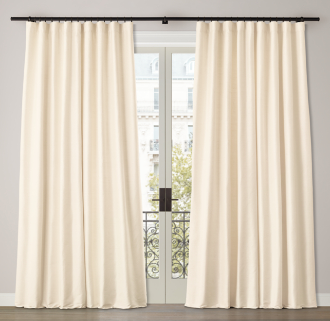 Custom Silk Dupioni Rod-Pocket Drapery