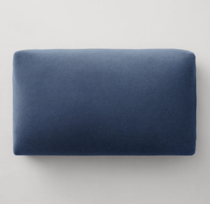Italian Merino Wool Velvet Tucked Corner Pillow Cover - Lumbar