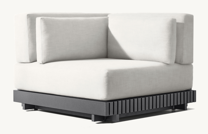 Caicos Aluminum Modular Left-Arm Corner Chair | RH