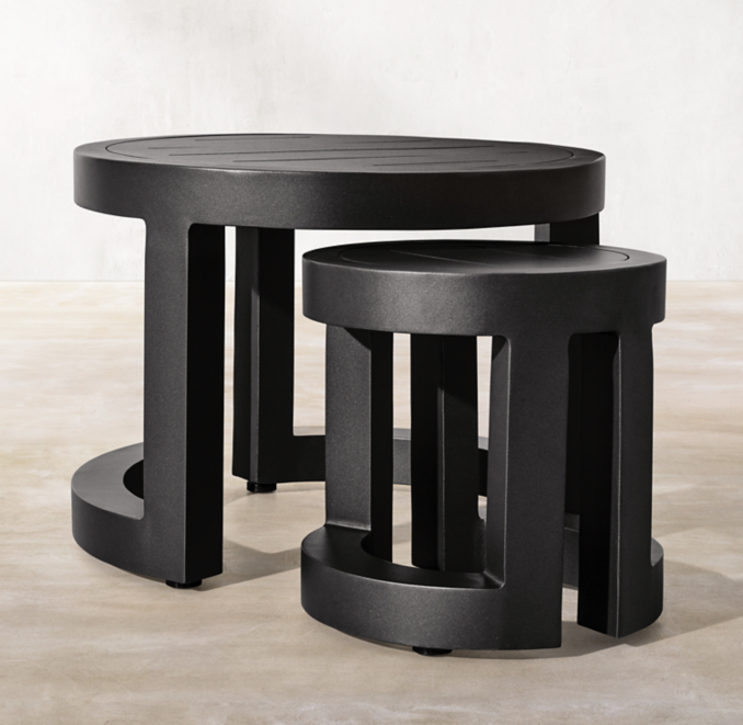 Portofino Aluminum Round Side Table
