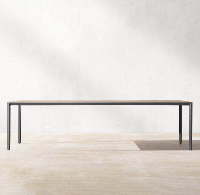Marino Aluminum Rectangular Dining Table