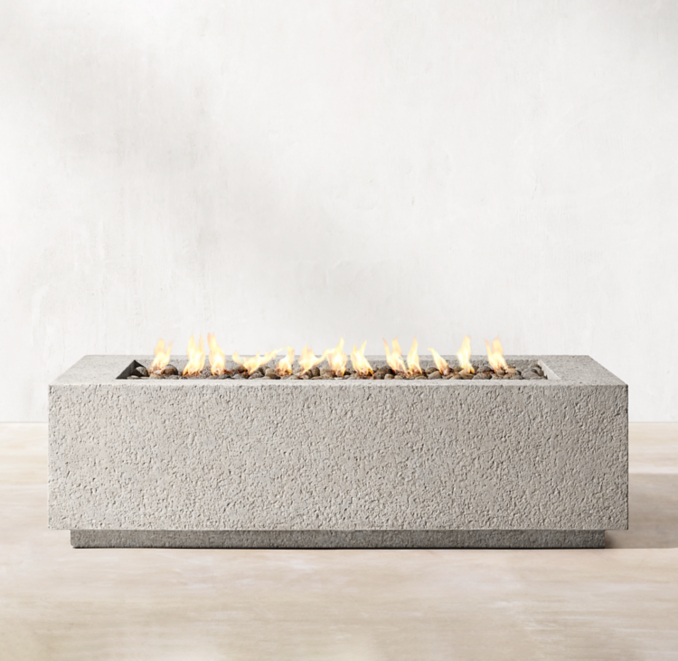 Yountville Rectangular Fire Table