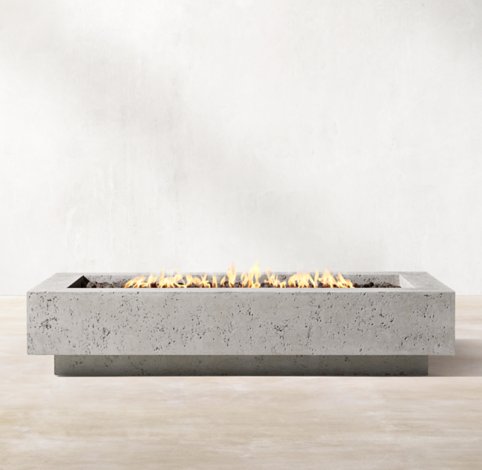 Ixtapa Rectangular Plinth Fire Table