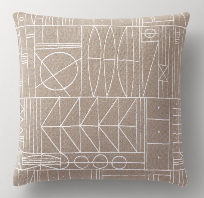 Scribe Geo Outdoor Pillow Cover by Kerry Joyce/Heather Rosenman - Square