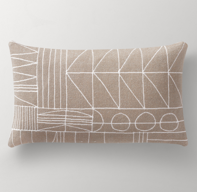 Scribe Geo Outdoor Pillow Cover by Kerry Joyce/Heather Rosenman - Lumbar