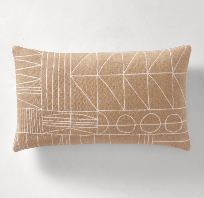 Scribe Geo Outdoor Pillow Cover by Kerry Joyce/Heather Rosenman - Lumbar