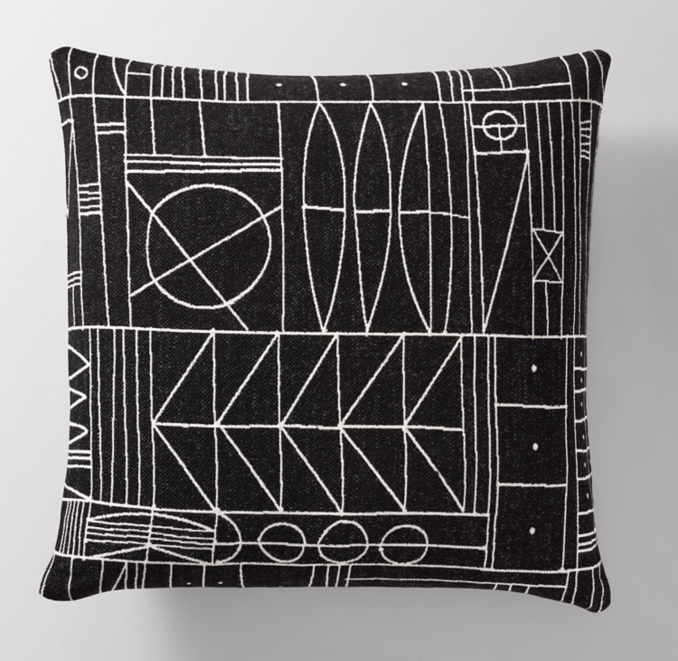 Scribe Geo Outdoor Pillow Cover by Kerry Joyce/Heather Rosenman - Square