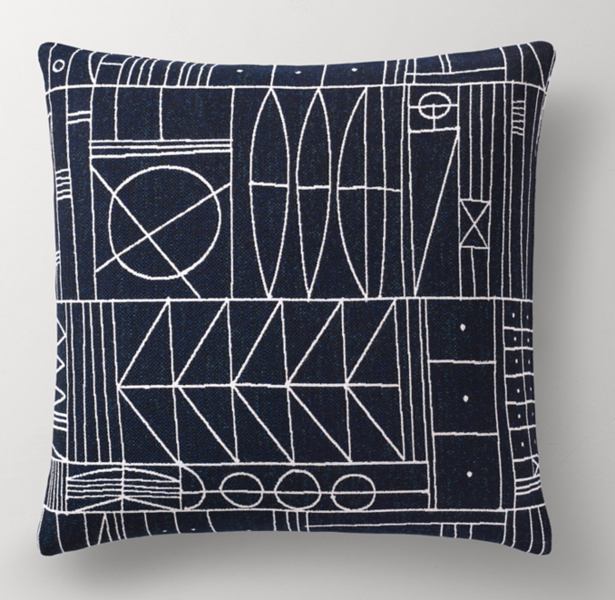 Scribe Geo Outdoor Pillow Cover by Kerry Joyce/Heather Rosenman - Square