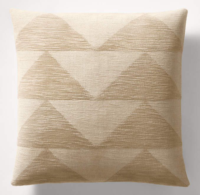 Geometric Large Triangle Outdoor Pillow Cover - Square