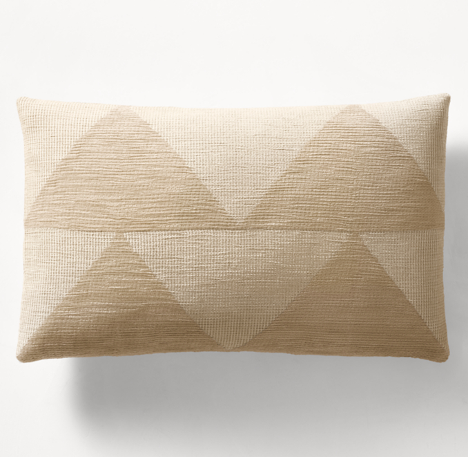 Geometric Large Triangle Outdoor Pillow Cover - Lumbar