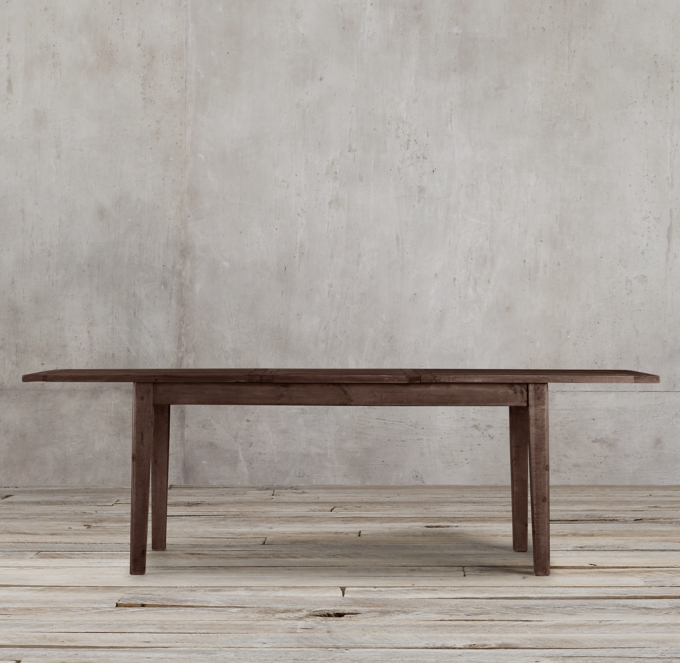 1900s Boulangerie Rectangular Extension Dining Table Salvaged Brown RH