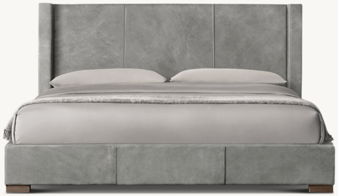 Modena Leather Shelter Platform Bed RH