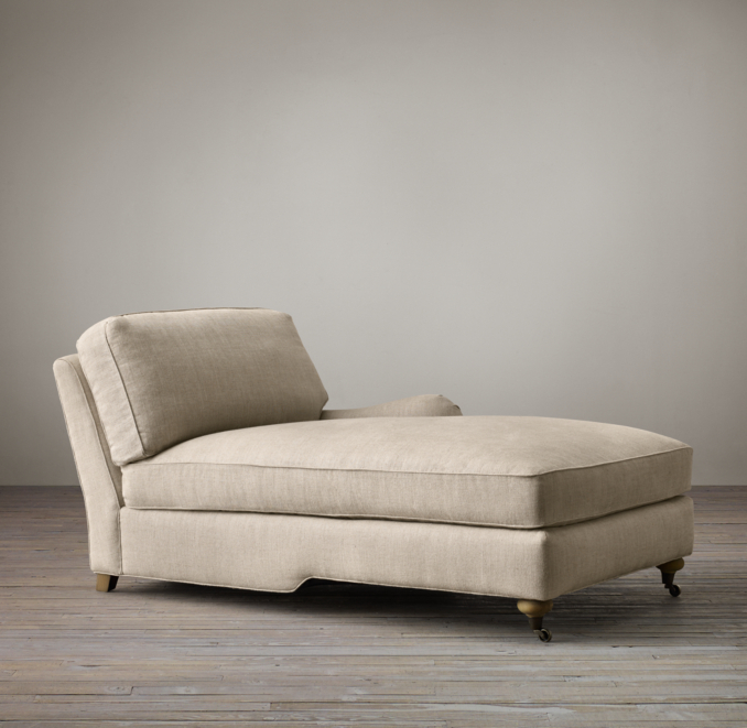 English Roll Arm Right-Arm Chaise