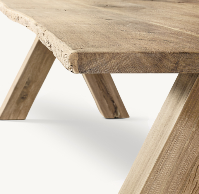 Oak Brule Live Edge Rectangular Dining Table