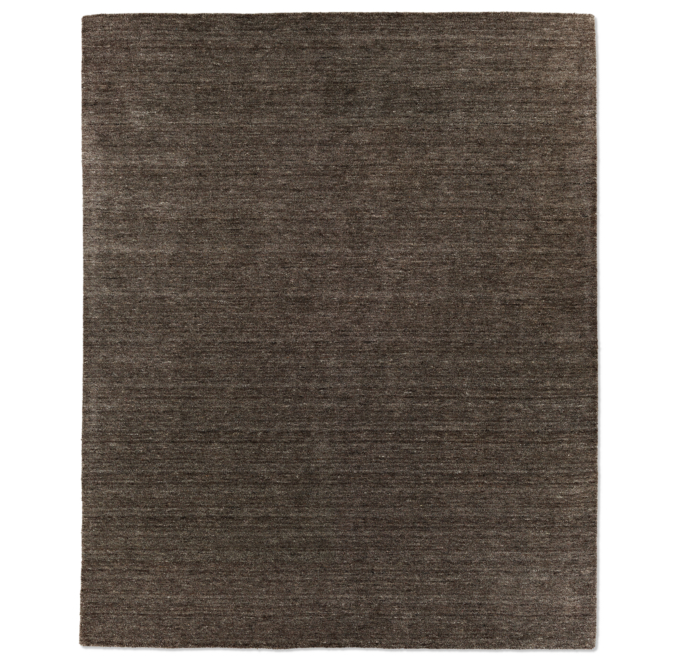 Striated Plush Wool Rug - Charcoal