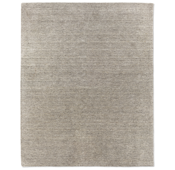 Striated Plush Wool Rug - Grey