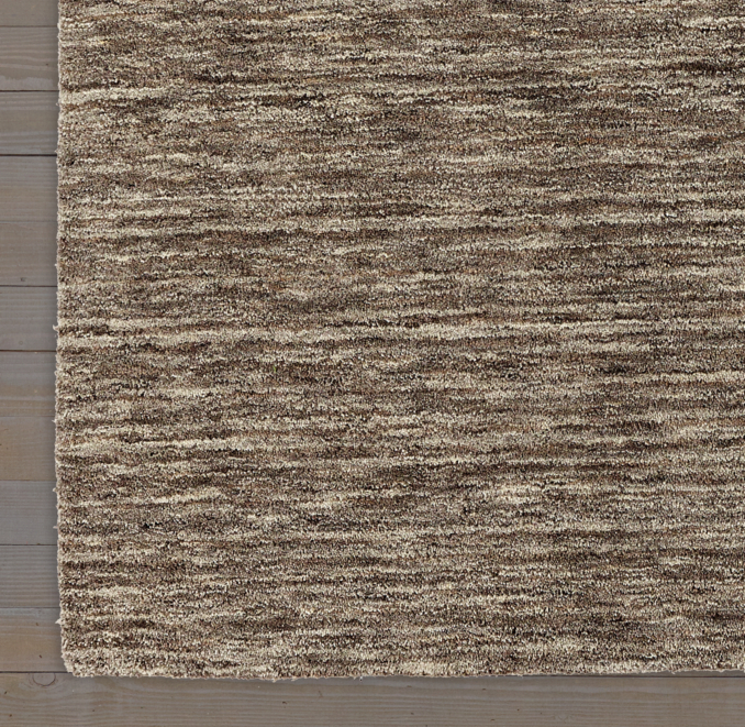 Striated Plush Wool Rug Swatch - Marled