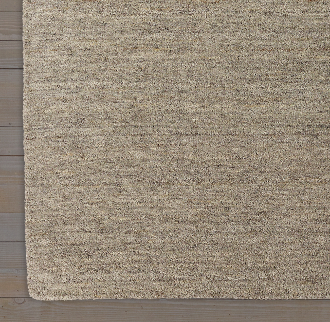 Striated Plush Wool Rug Swatch - Grey