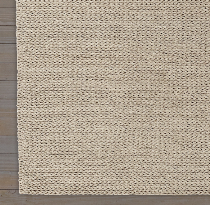 Braided Felt Rug Swatch - Grey