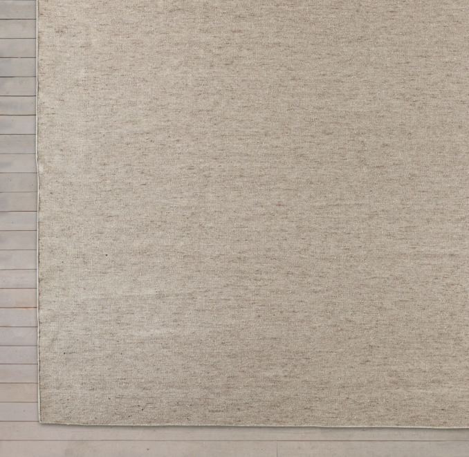 Heathered Flatweave Rug Swatch - Oatmeal