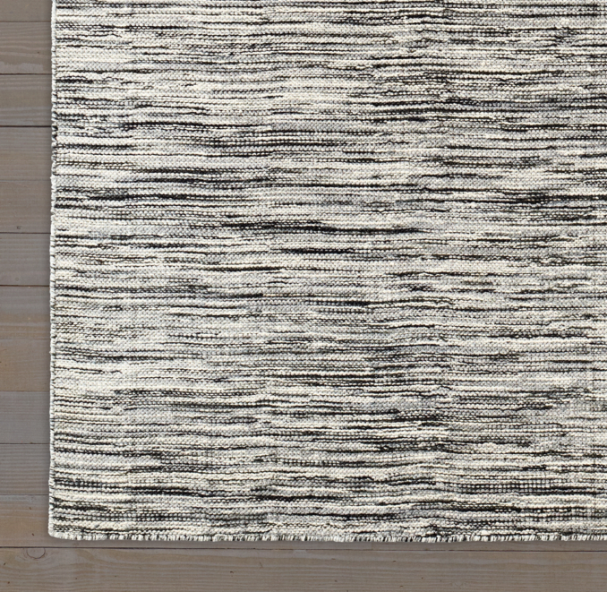 Striated Flatweave Rug Swatch - Grey