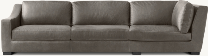 Modena Slope Arm Leather Left Arm Return Sofa