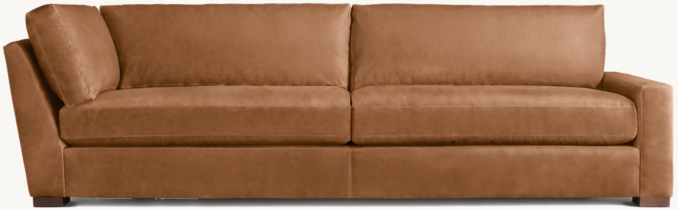 Maxwell Leather Right-Arm Return Sofa | RH