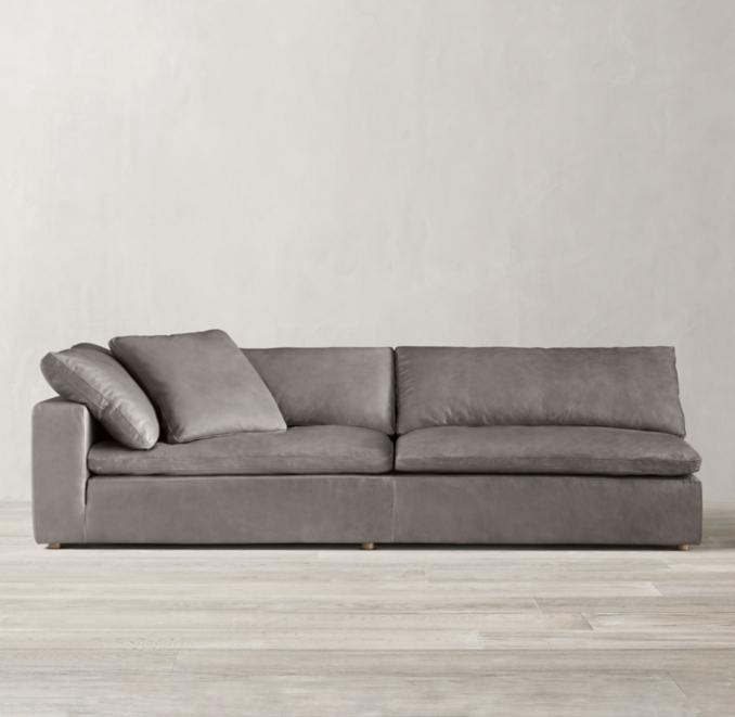 Cloud Leather Left-Arm Sofa