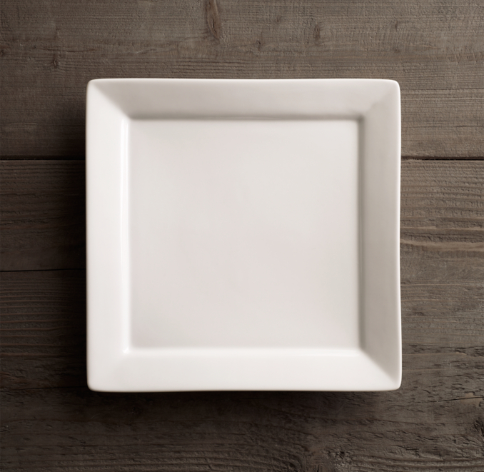 Chinese Porcelain Square-Rimmed Salad Plate (Set of 4)