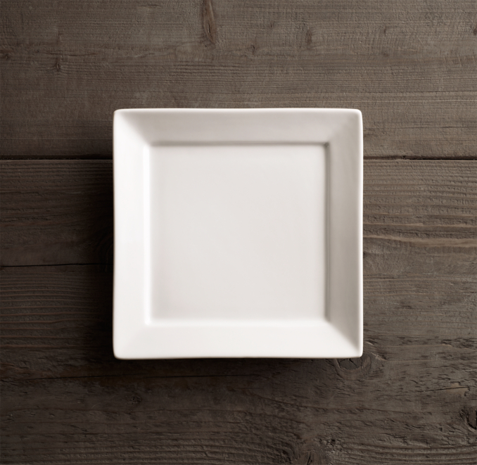 Chinese Porcelain Square-Rimmed Dessert Plate (Set of 4)