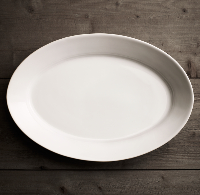 Stoneware Grand-Rimmed Extra-Large Oval Platter