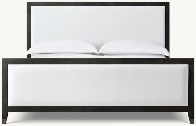 Graydon Shagreen Fabric Panel Bed With Footboard