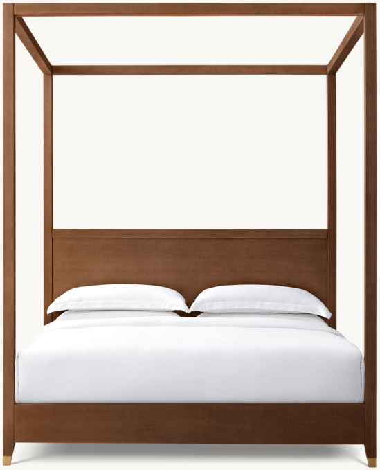 Graydon Shagreen Panel Canopy Bed | RH