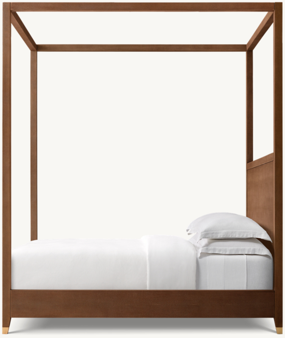 Graydon Shagreen Panel Canopy Bed | RH