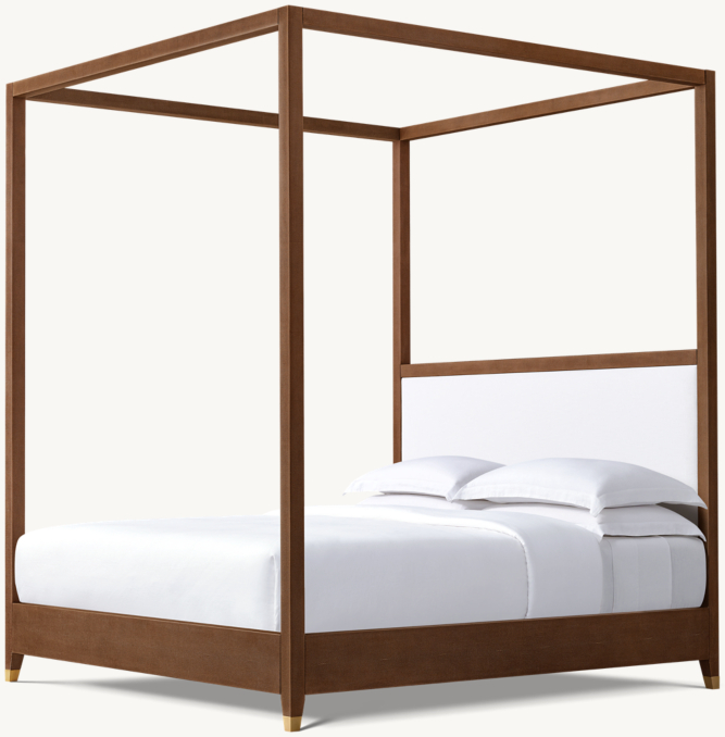 Graydon Shagreen Fabric Panel Canopy Bed | RH