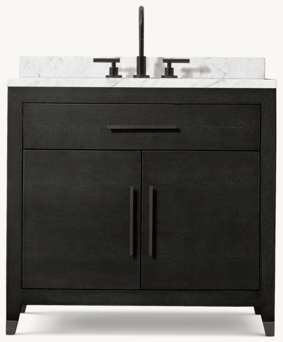 Graydon Shagreen Single Vanity | RH