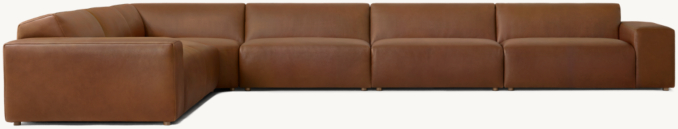 Durham Modular Leather Left-Arm L-Sectional