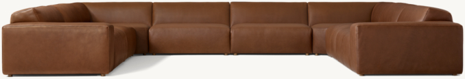 Durham Modular Leather U-Sectional | RH