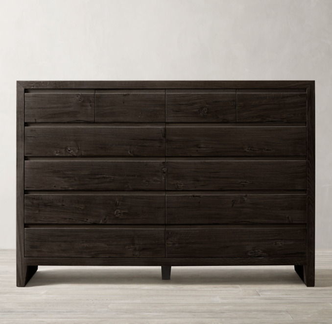 Wyeth Oak 12-Drawer Dresser